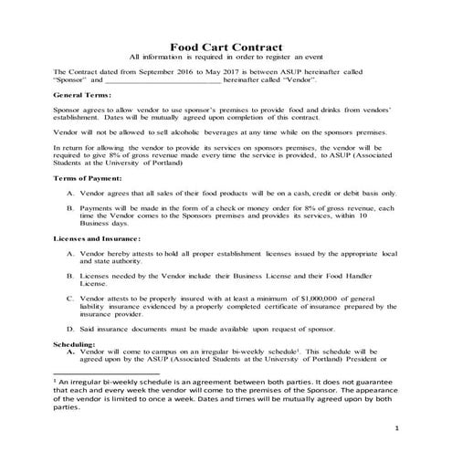 Food Cart Contract final-2 | DOCX