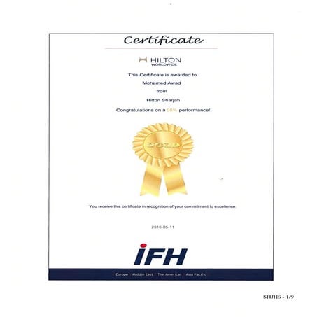 IFH Certificate | PDF