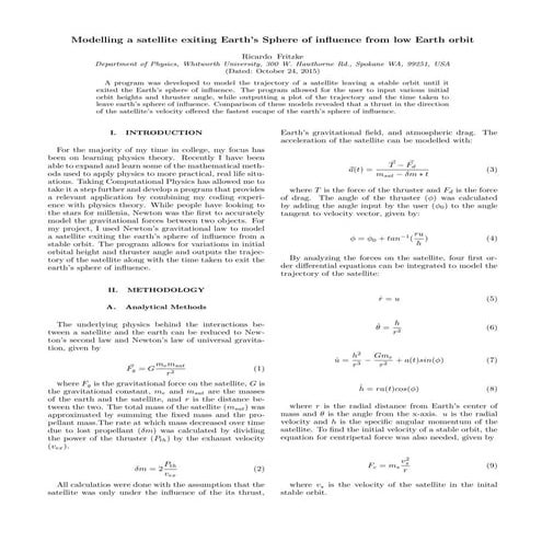 Computational Physics Final Report (MATLAB) | PDF