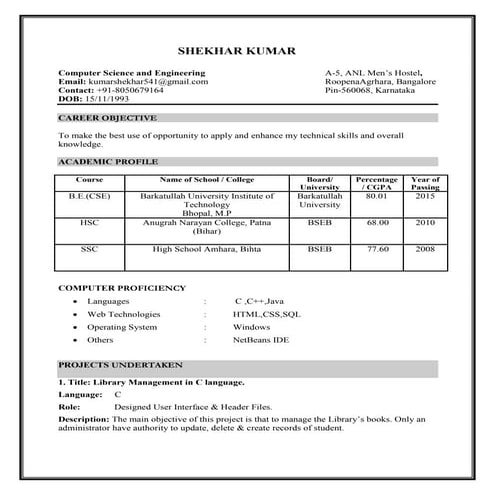 Shekhar_BE_80%_CSE | PDF