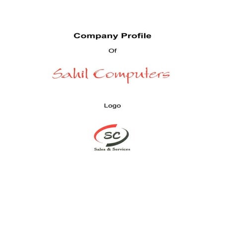 Sahil Computers Company Profile 2015 | PDF
