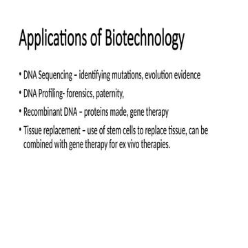 Biotech for Human Biology Year 12 Human Biology for Western Australia ...