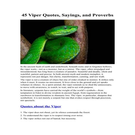 45 Viper Quotes, Sayings, and Proverbs.docx
