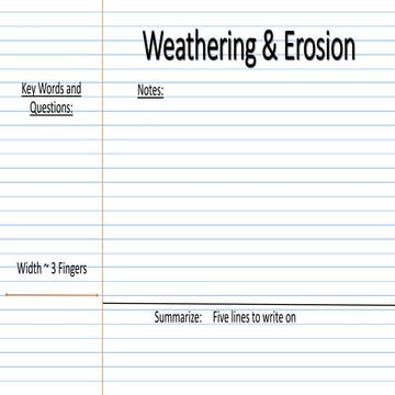Weathering and Erosion Notes | PPTX