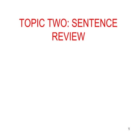 sentence review | PPT