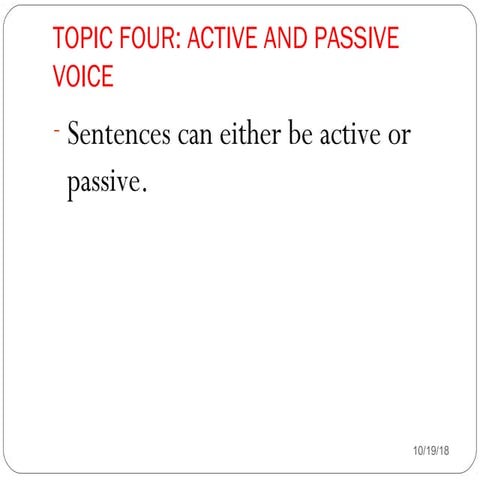 Active and passive voice | PPT