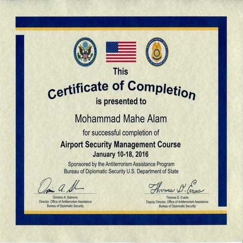 13.ATA Airport Security Management Course | PDF