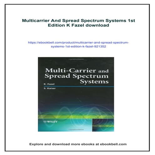 Multicarrier And Spread Spectrum Systems 1st Edition K Fazel | PDF