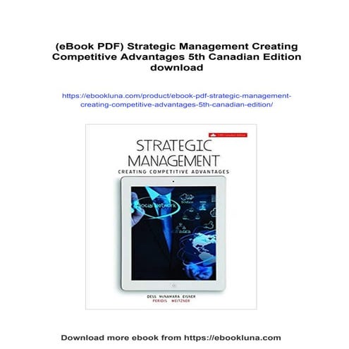 (eBook PDF) Strategic Management Creating Competitive Advantages 5th Canadian Edition | PDF