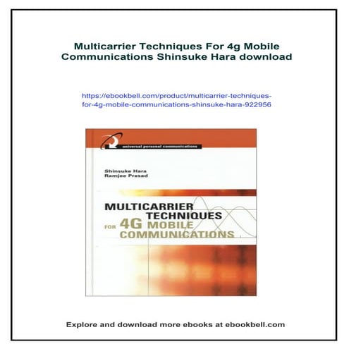 Multicarrier Techniques For 4g Mobile Communications Shinsuke Hara | PDF