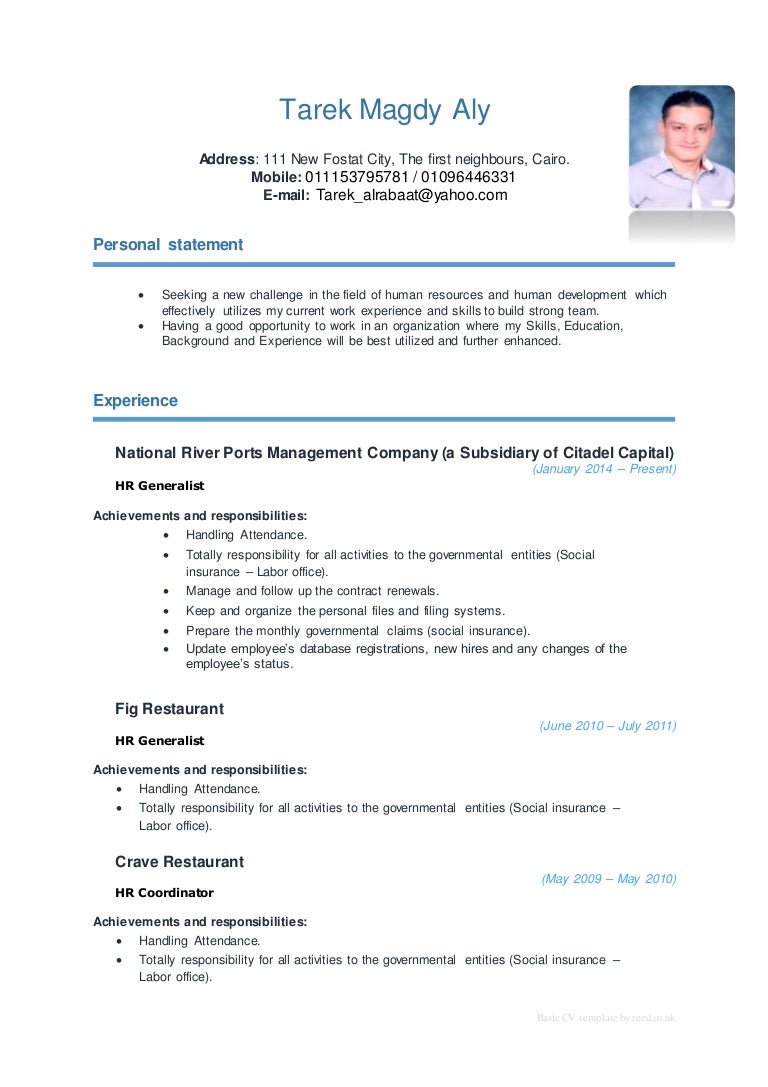 Basic CV template basic-cv-template