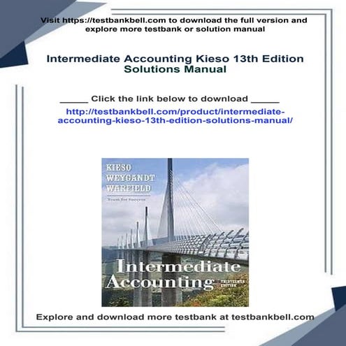 Solution manual for intermediate accounting ifrs 4th edition by donald e kieso jerry j weygandt ...