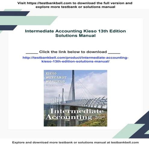 Solution Manual For Intermediate Accounting Ifrs 4th Edition By Donald