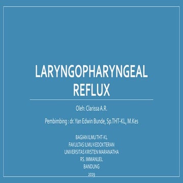 CBD laryngopharyngeal reflux | PPTX