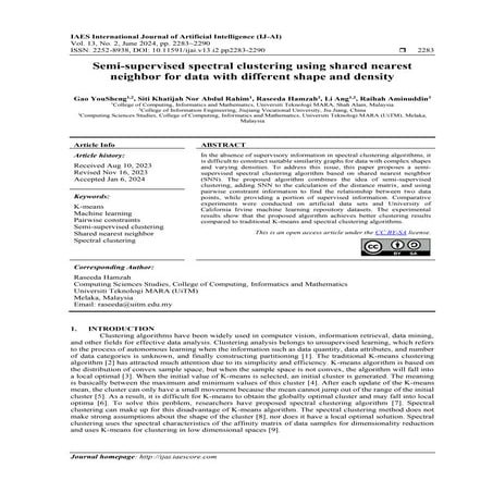 Semi Supervised Spectral Clustering Using Shared Nearest Neighbor For Data With Different Shape 5770