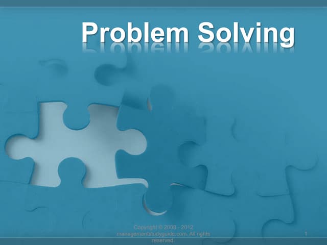 Problem solving method | PPT