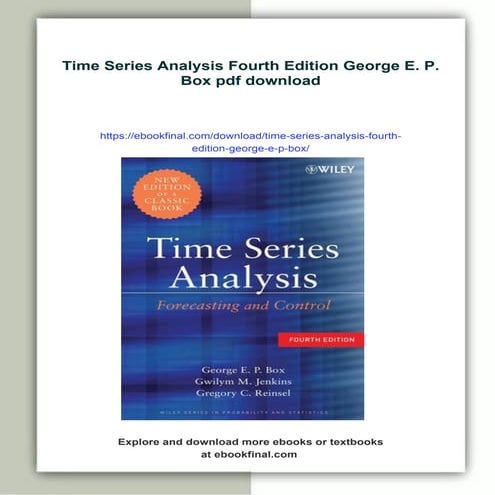 Time Series Analysis Fourth Edition George E. P. Box | PDF