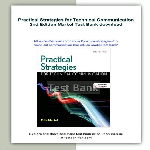 Practical Strategies for Technical Communication 2nd Edition Markel ...
