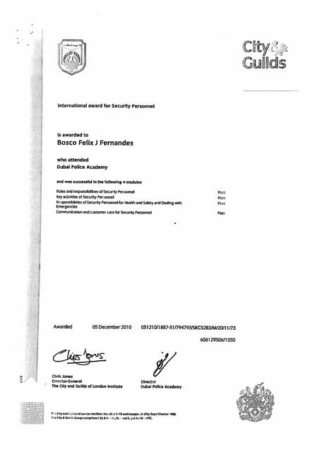 City And Guilds Certificate Template