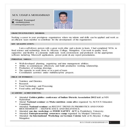 Udaifa_resume | PDF