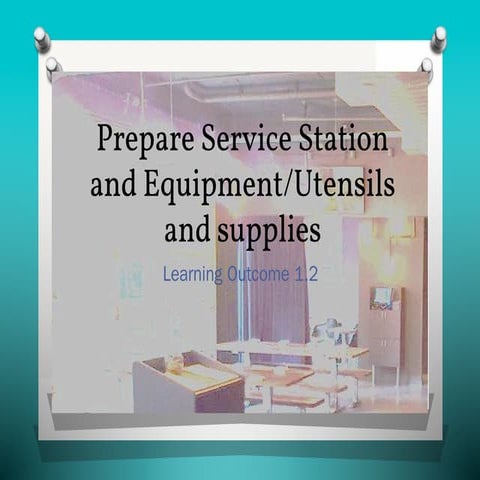 Food and beverage service operating equipments | PPTX