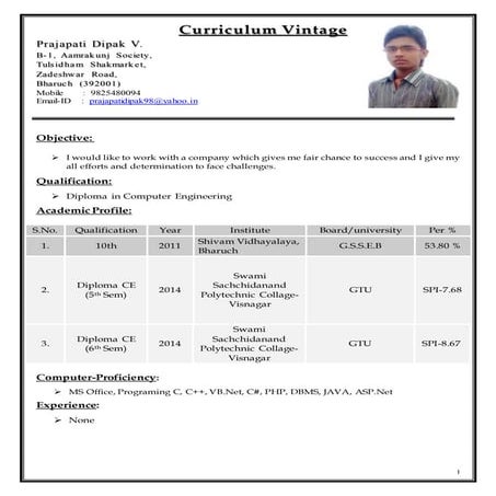 Dipak Resume | DOCX