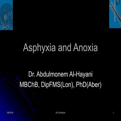 4634_Lecture (5) Asphyxia.ppt importante | PPT | Lung and Respiratory Health | Diseases and ...