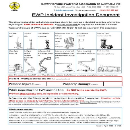 The Different Types of Elevating Work Platforms | PDF