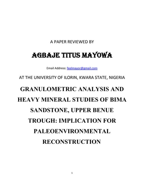 Geology, Stratigraphy and Petroleum Potentials of the Borno Basin | PPTX