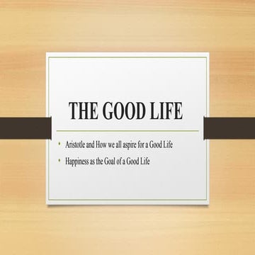 Group 5 presentation the good life102002 | PPT