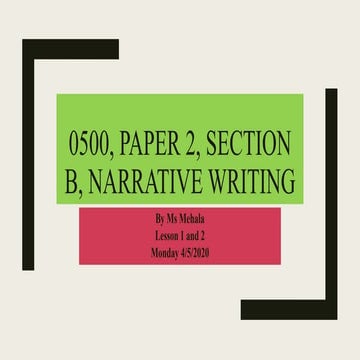 464607009-Narrative-Essay.igcse first language | PPT