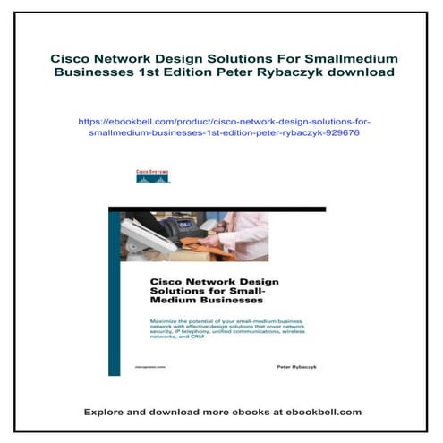 Cisco Network Design Solutions For Smallmedium Businesses 1st Edition ...