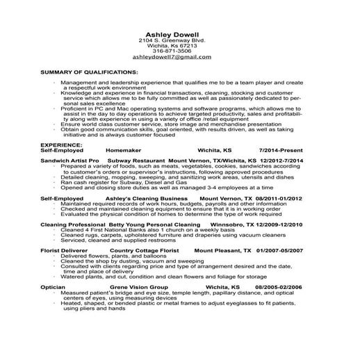 2016 Resume Ashley | PDF