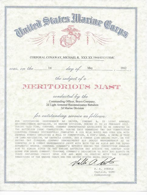 Most Recent FitRep | DOCX