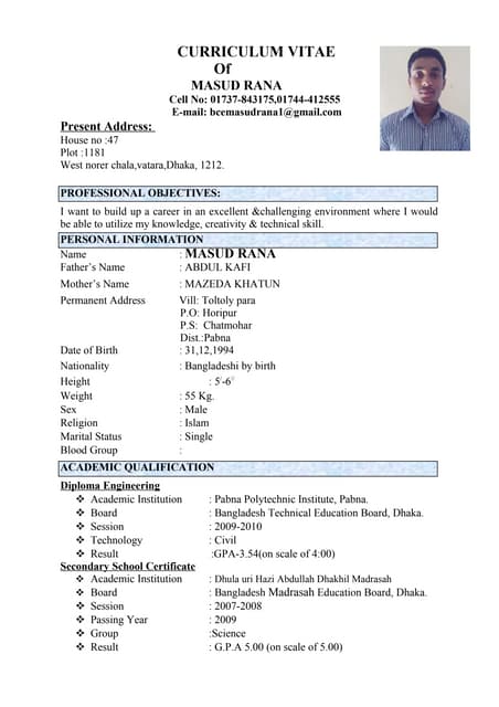 cv of jahid | DOCX | Operating Systems | Computer Software and Applications