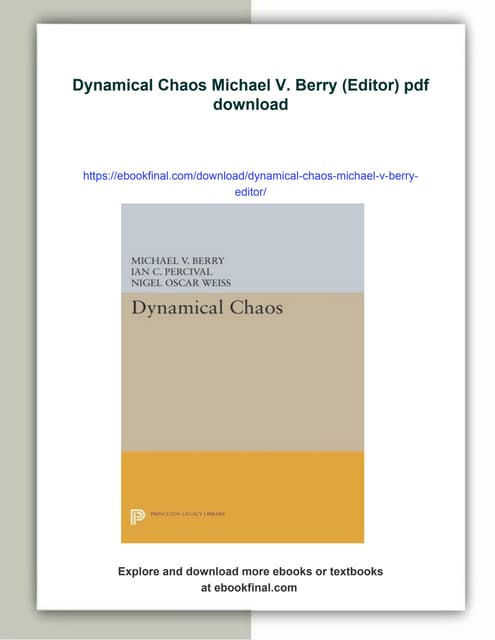 Chaos Theory | PDF | Physics | Science