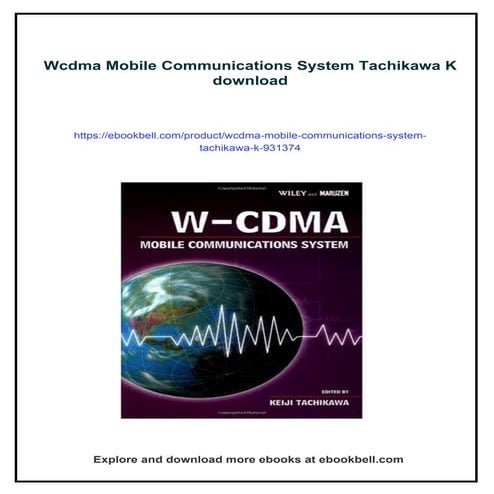 Wcdma Mobile Communications System Tachikawa K | PDF