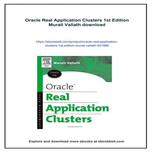 Oracle Real Application Clusters 1st Edition Murali Vallath | PDF