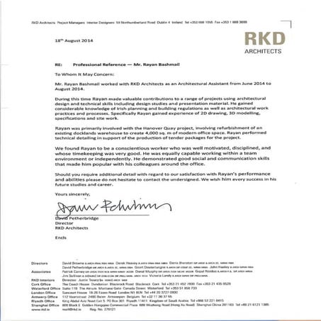 Experience letter from RKD | PDF