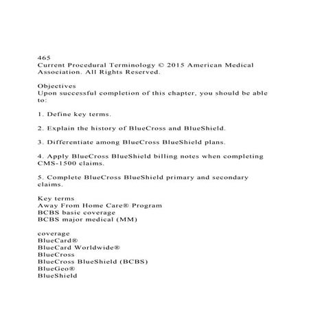 465 Current Procedural Terminology © 2015 American Medical A.docx ...