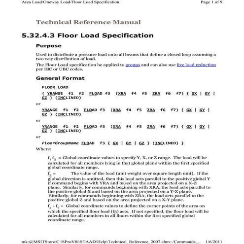 46636317 floor-load | PDF | Physics | Science