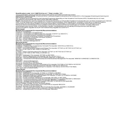 Bachelor of Science in Informatics | PDF