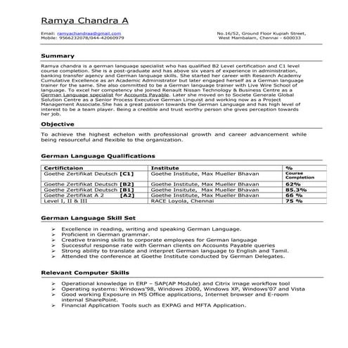 Aruna kumar K R resume | DOC
