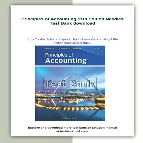 Principles of Accounting 11th Edition Needles Test Bank | PDF