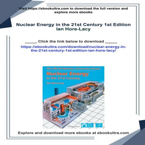 Nuclear Energy in the 21st Century 1st Edition Ian Hore-Lacy | PDF