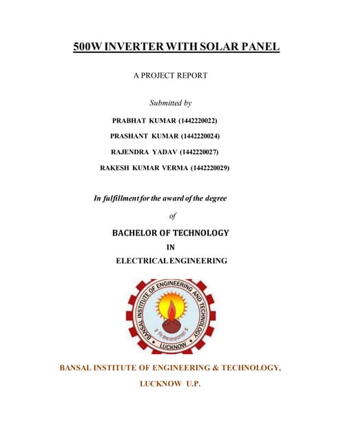 Drawings & Documents Required for Solar Projects | PDF