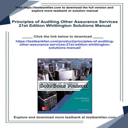 Complete Answer Guide for Principles of Auditing Other Assurance ...