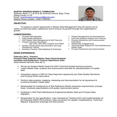 Martin Andrew Tombucon_resume_updated | DOC | Databases | Computer Software and Applications