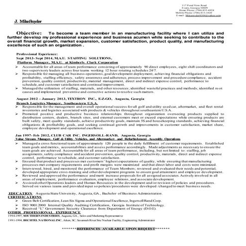 Auto Body Shop Manager | DOCX