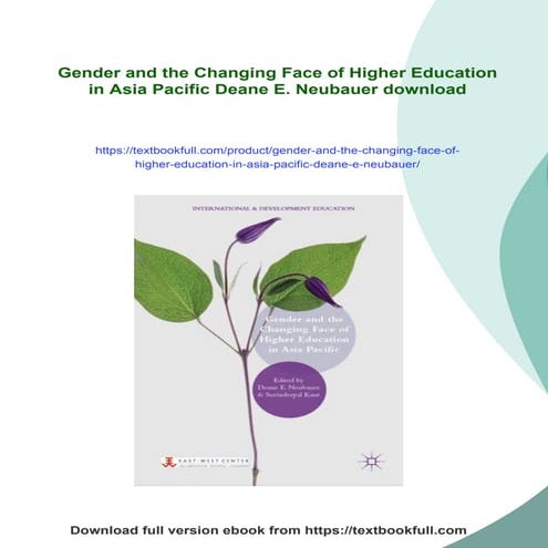 Gender and the Changing Face of Higher Education in Asia Pacific Deane ...